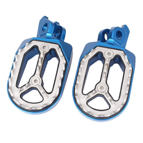 Dirt Bike Racing Footpegs Aluminum Footrests Blue for Suzuki RMZ250 ...