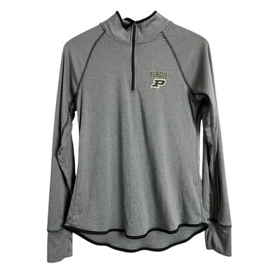 Colosseum Women's Gray 1/4 Zip Purdue Boilermakers Activewear Jacket ...