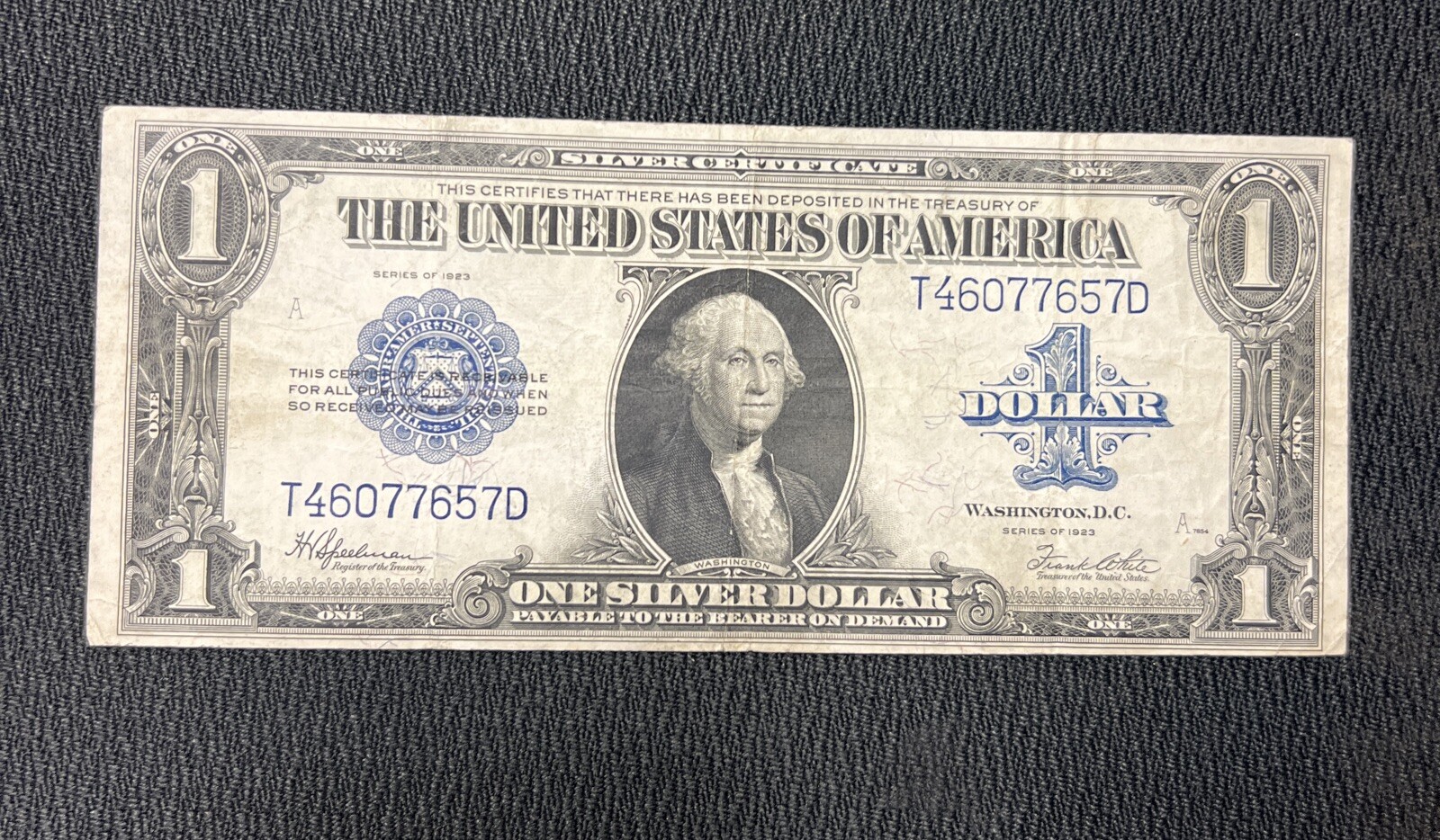 1923 LARGE SIZE SILVER CERTIFICATE $1 - VERY FINE CONDITION - 657D | eBay