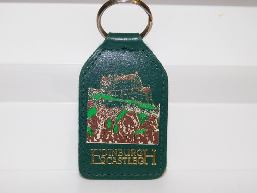 Edinburgh Castle Keychain Scotland Leather Novelty Collectors Traveller ...