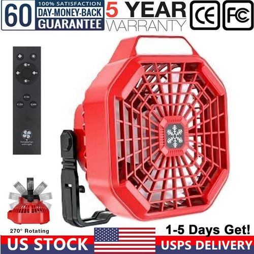 Camping Fan for Milwaukee 18V Li-ion Battery Portable Handheld Jobsite ...