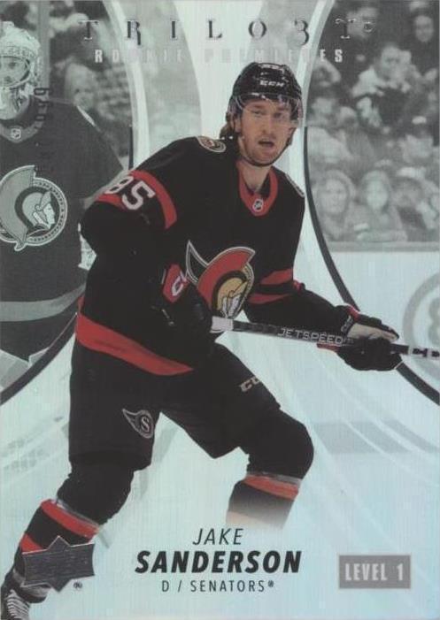 2022-23 Upper Deck Trilogy - Rookie Premieres Jake Sanderson #140 /999 ...
