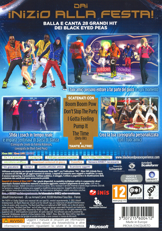 The Black Eyed Peas Experience (Kinect) Xbox 360 Ubisoft | eBay