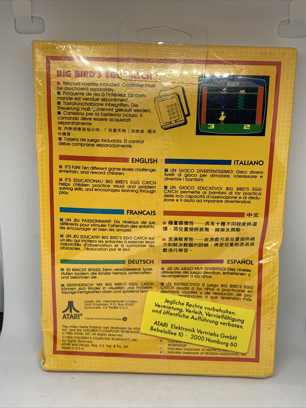 Big Birds Egg Catch For Atari 2600 Game - New And Sealed | eBay UK