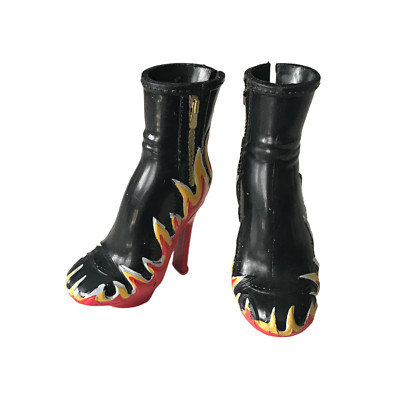 Rainbow High Doll Ruby Anderson Series 1 Black Flame Boots Heel Fashion ...