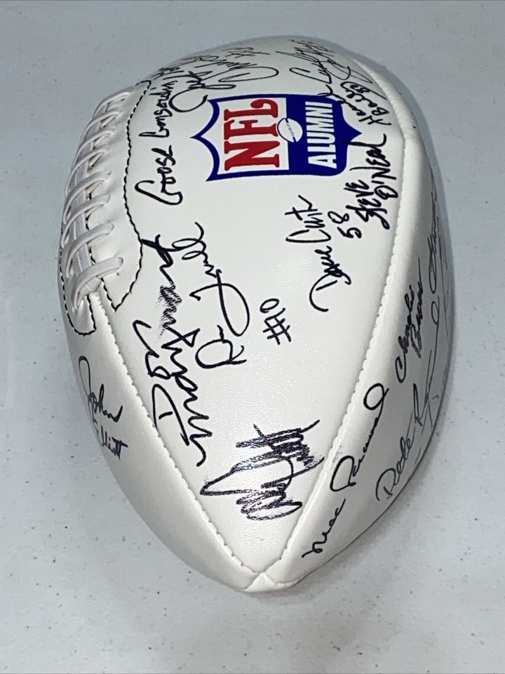 NFL Alumni Association White Signature Football Signed 30+ Autographs ...