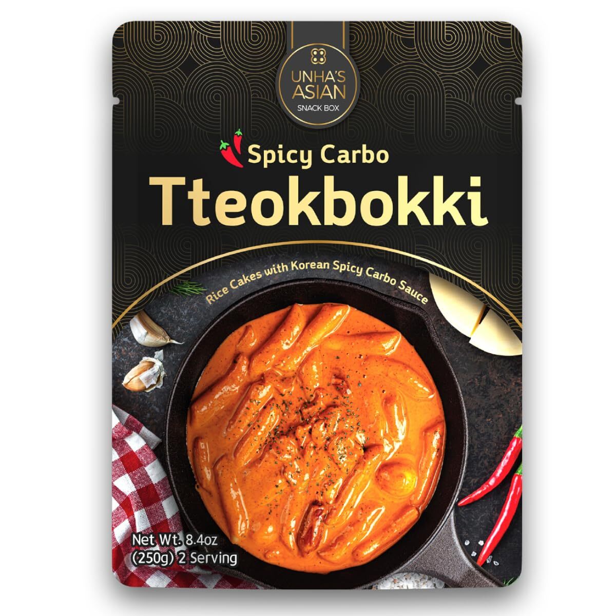 Korean Rice Cakes Spicy Carbo Buldak Tteokbokki Authentic Sweet Spicy ...