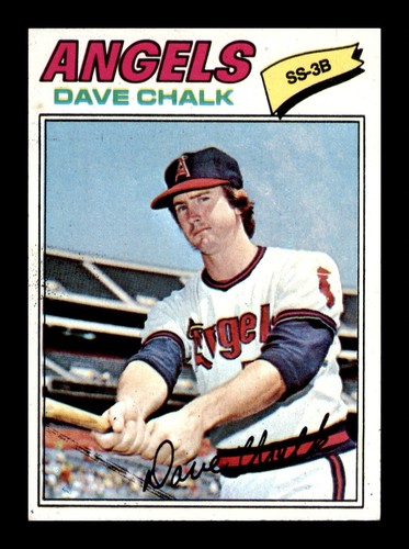 1977 Topps Dave Chalk #315 California Angels MLB Baseball Card NM Near ...