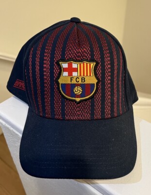 FC Barcelona Adjustable Hat Cap Men’s Red Stripes Navy | eBay