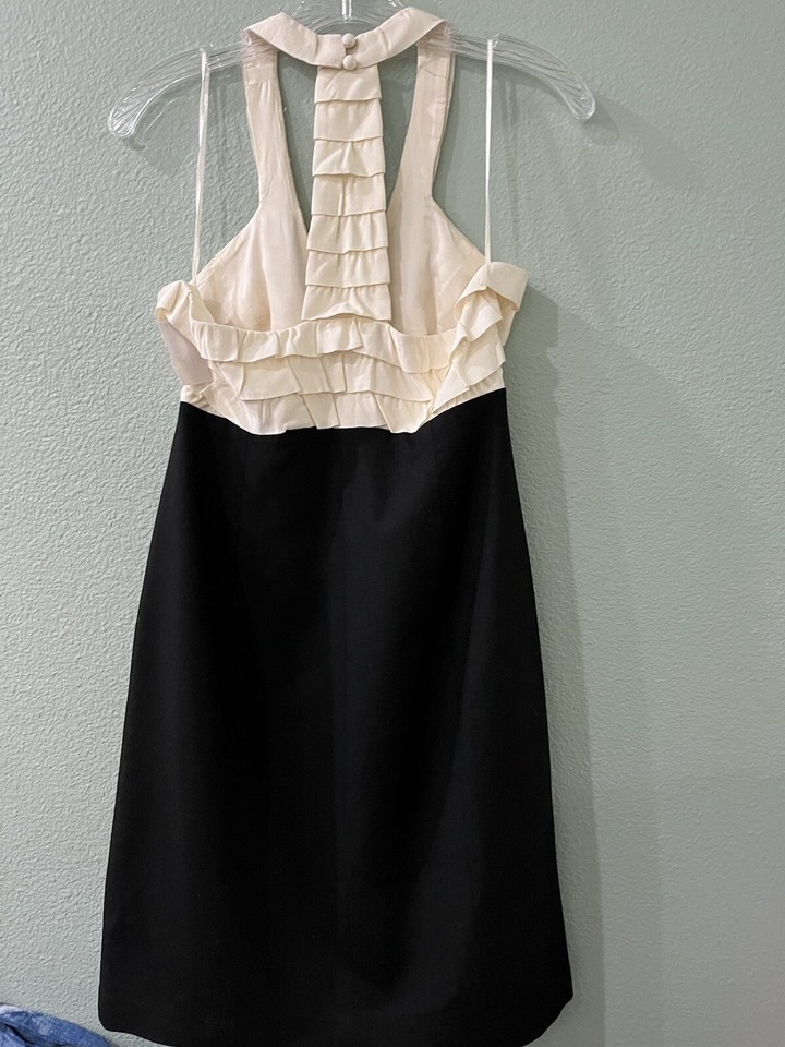 TIBI SEXY PLUNGE V NECK GORGEOUS LAYER IVORY GROSGRAIN WORK PARTY ELEGANT DRESS | eBay