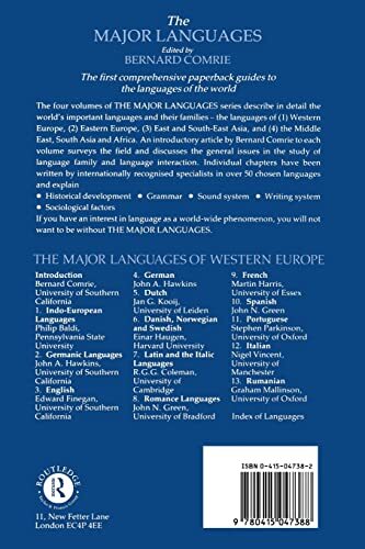 The Major Languages of Western Europe (USED) 9780415047388 | eBay