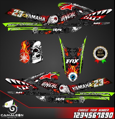 Yamaha VX WaveRunner Deluxe Series 1100R Pro Graphics kit stickers ...