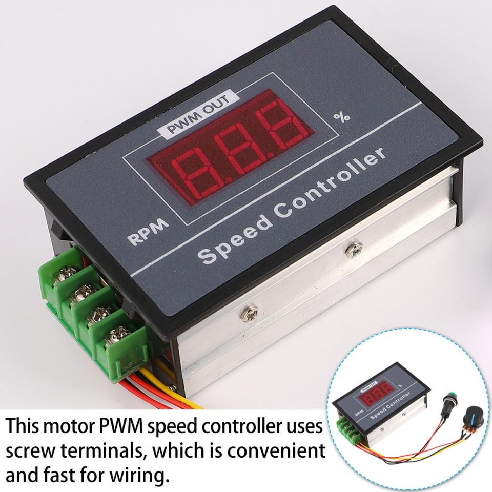 Dc Motor Controller Pwm Adjustable Speed Regulator for Motors | eBay ...