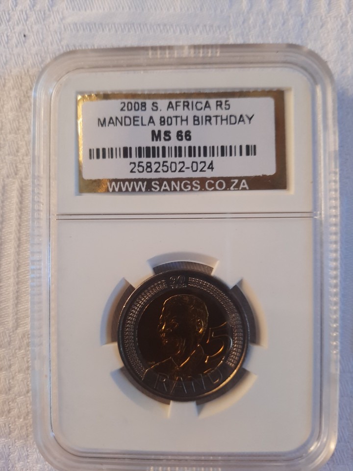 2008 South African Nelson Mandela R5 MS 66R5 Coin | eBay
