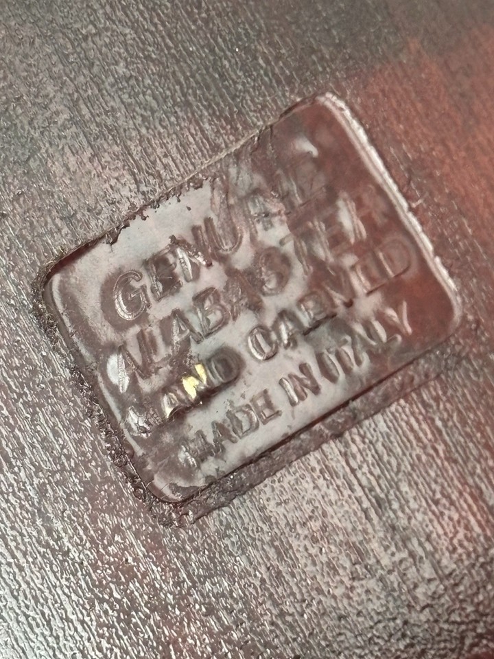 Vintage Art Deco 1960s Italian Hand Carved Dark Red Alabaster Ashtray ...