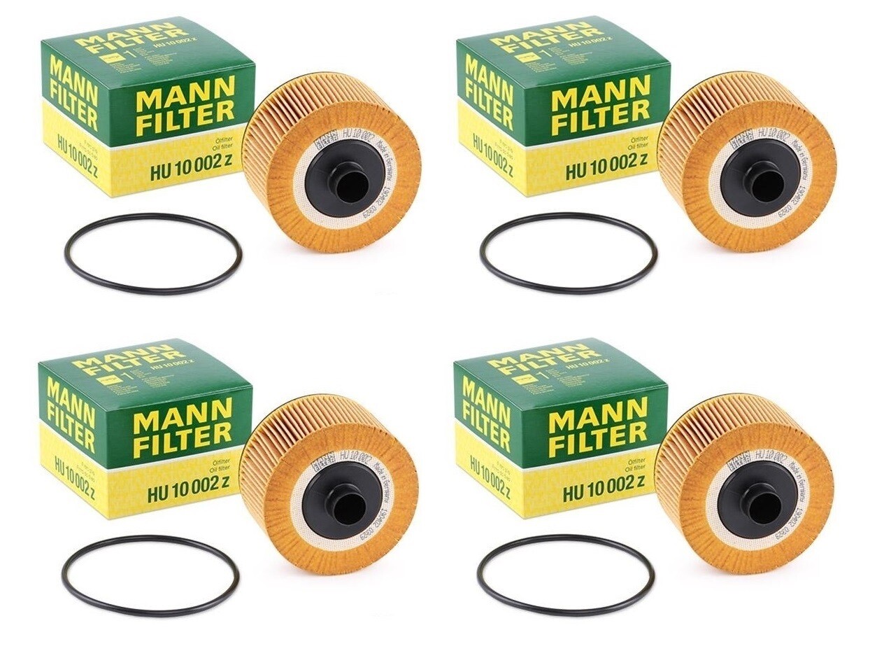 Mann Set of 4 Engine Oil Filters HU10002Z For Smart Fortwo Forfour 16 ...