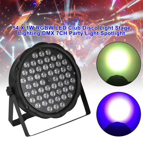 54 X 1W RGBW LED Club Disco Light Stage Lighting DMX 7CH Party Light ...