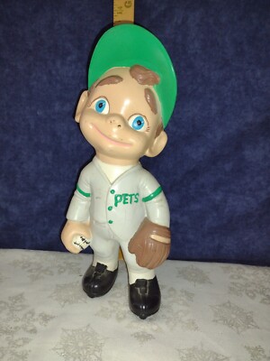 Vintage Ceramic Baseball Player 1970s Atlantic Mold Company Smiley Boy ...