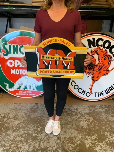 Antique Vintage Old Style Sign Minneapolis Moline Made in USA | eBay