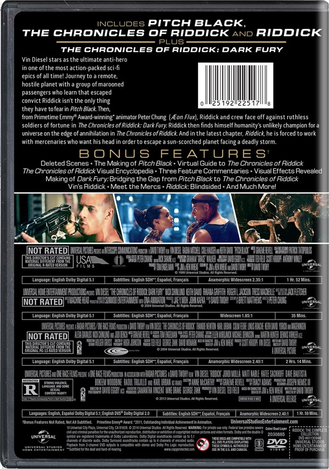 Riddick The Complete Collection DVD Radha Mitchell NEW 25192225178 | eBay