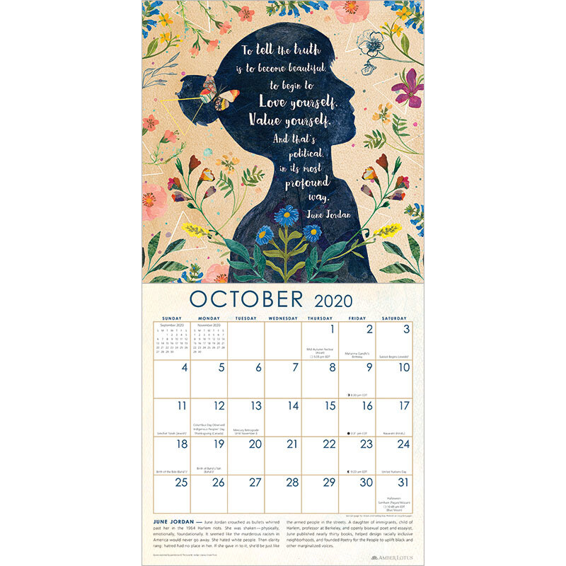 2020 Women Who Rock Our World , 12" x 12", Wall Calendar, Rachel Grant ...