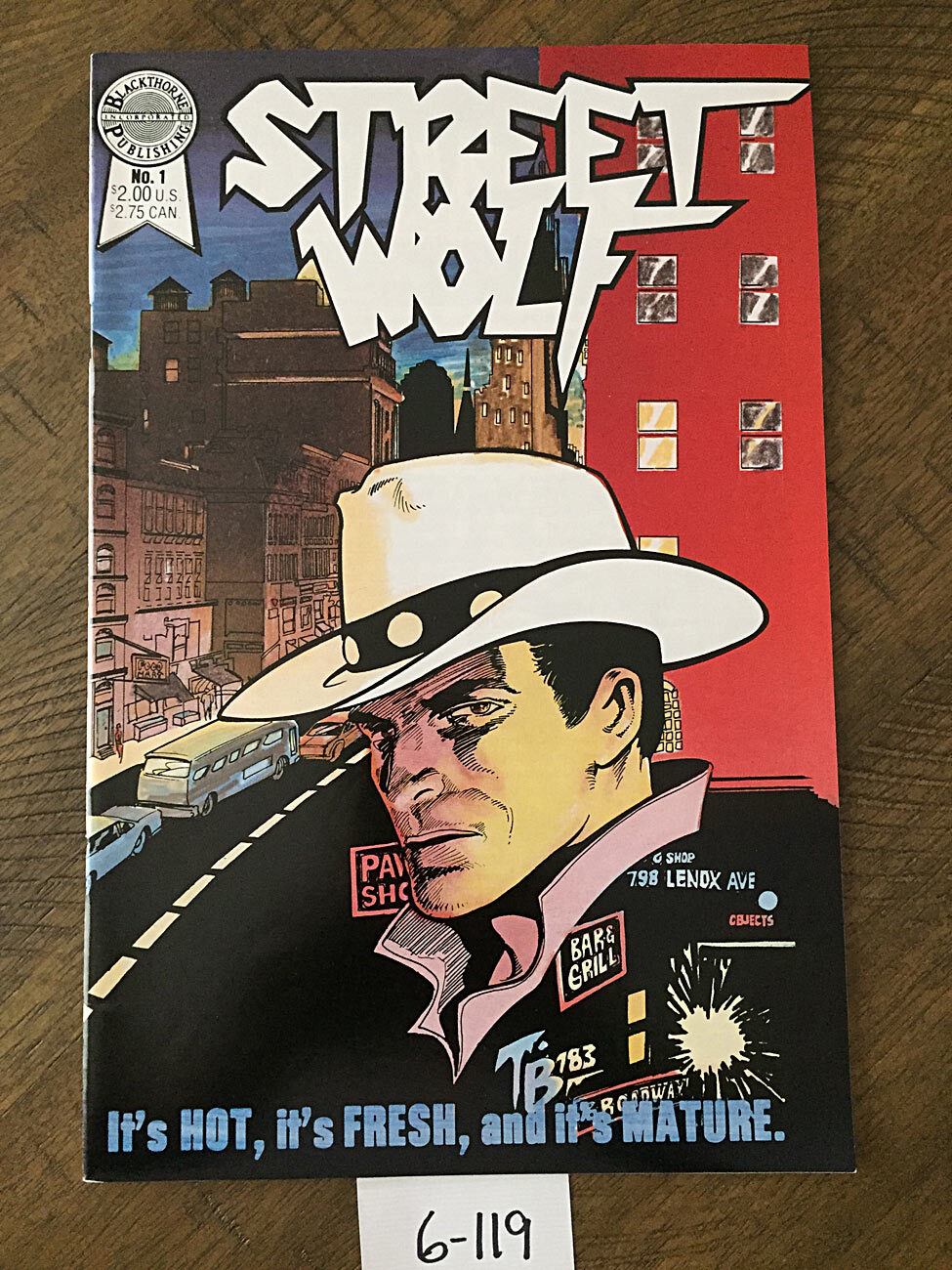 Street Wolf Comic Book Issue No.1 1986 Dennis Francis Blackthorne 6119 ...