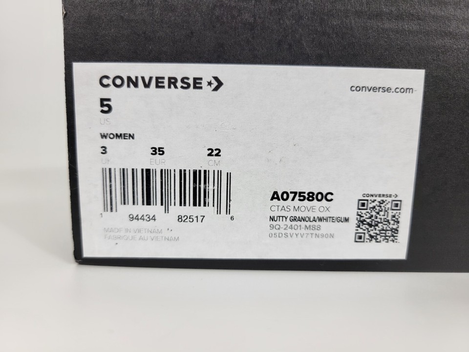 Converse CTAS Move Ox Platform Shoes Sneakers Womens Size 5 Beige White ...