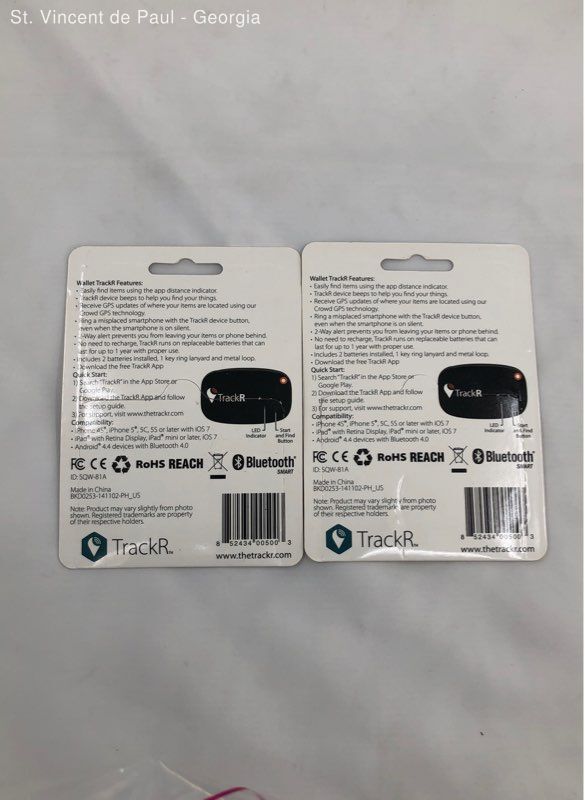 TrackR Bluetooth Tracking Device for Phone FIND IN SECOND GPS Purse Key ...