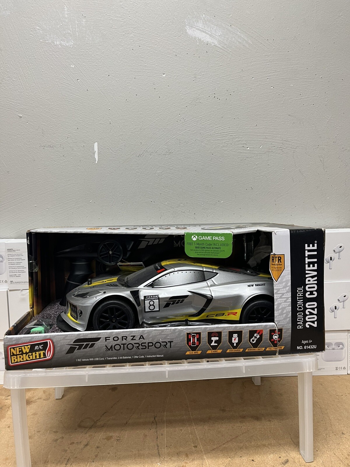 New Bright 1:14 Chevrolet Chevy Corvette C8-R RC Forza Motorsport USB ...