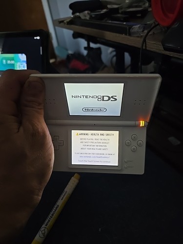 Nintendo DS Lite Handheld System White with Charger, Stylus, Game, and ...