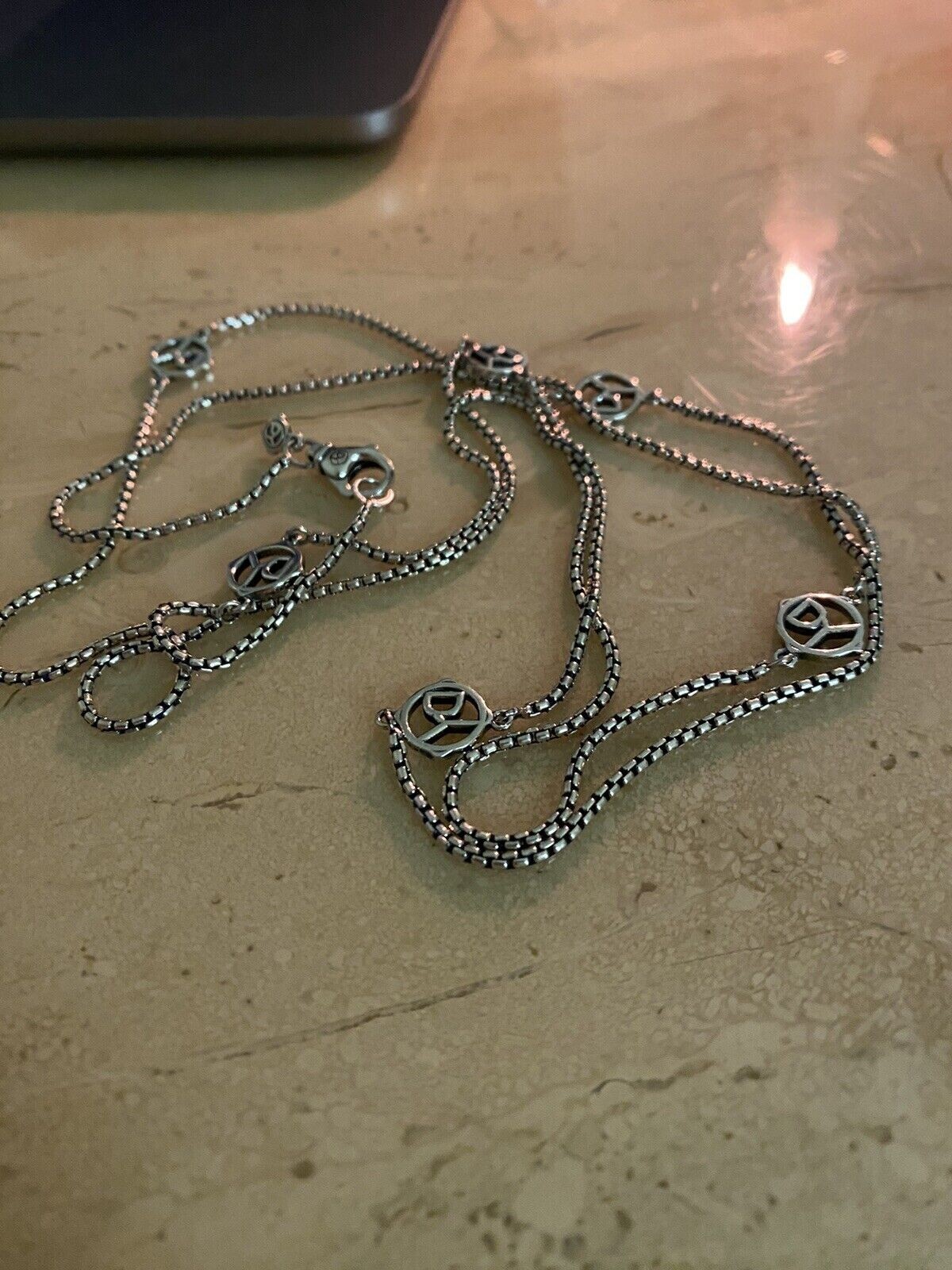 David Yurman Logo Chain Great Condition d-39 - Gem