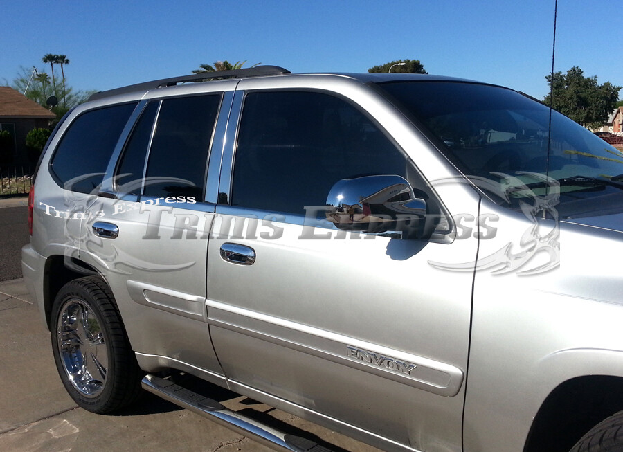 2002-2009 GMC Envoy 6Pc Chrome Window Sill Trim Stainless Steel Overlay ...