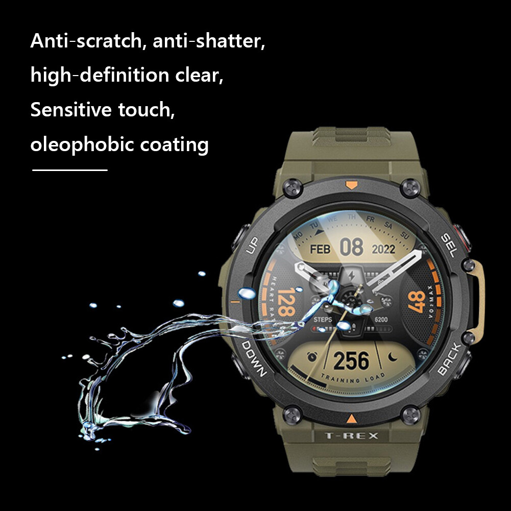 9H HD Screen Protector Watch Protective Film for Amazfit T-Rex 2 A2169 ...