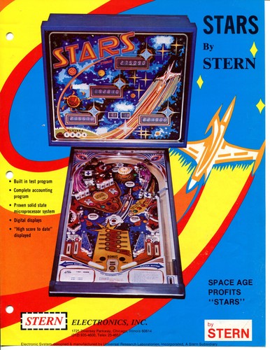 Stars Stern Pinball - Flyer / Brochure / Ad | eBay
