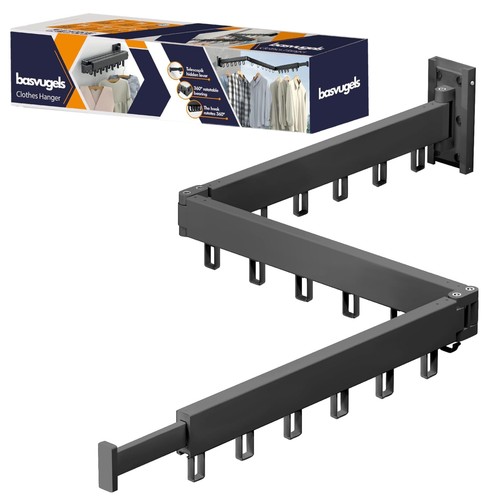 Clothes Drying Rack - Wall Mounted Drying Rack - Space Saving - Easy to ...