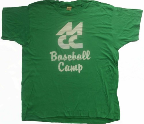VTG 80'S MERIDIAN COMMUNITY COLLEGE Baseball Camp T-SHIRT CLASSIC FIT ...