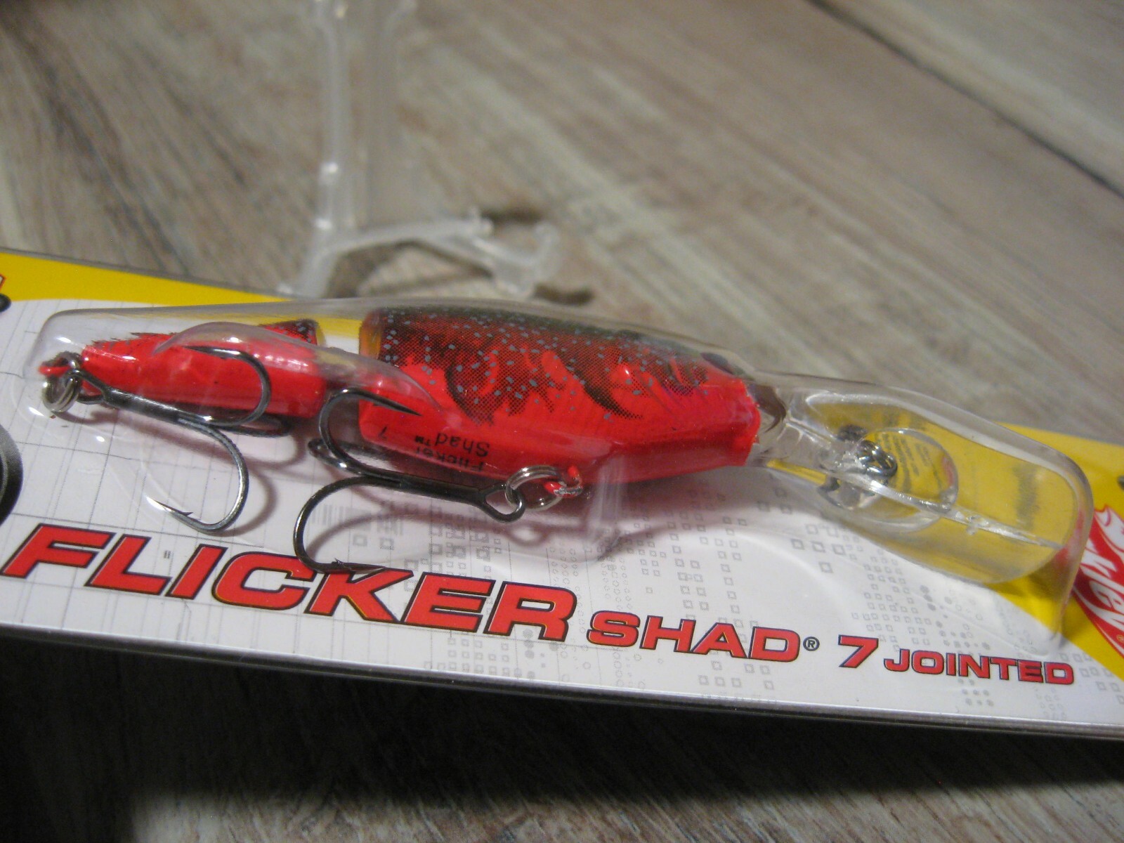 Berkley 3" Flicker Shad 7 Jointed Fishing Lure 1/3 Oz Slow Rise Red ...