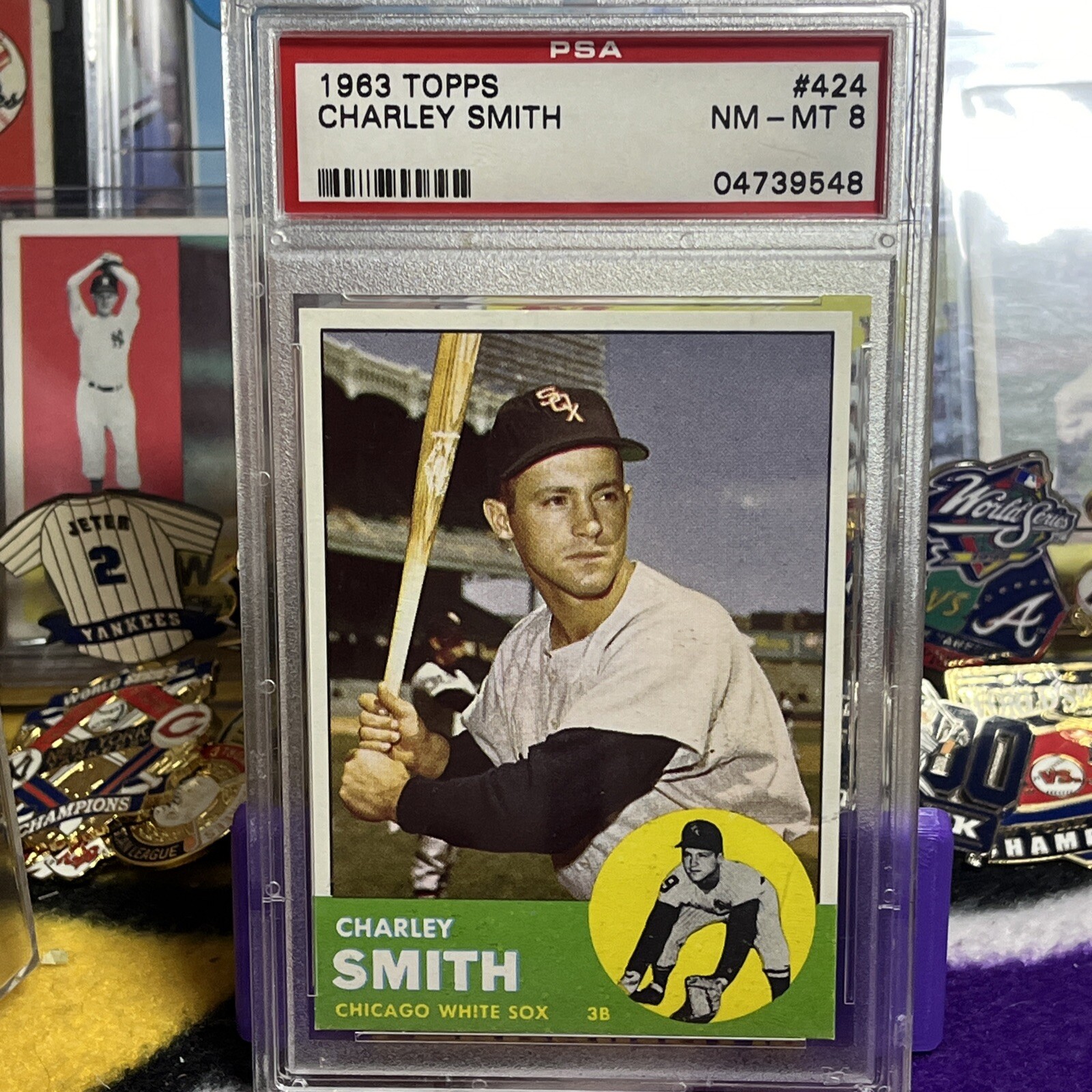 1963 Topps #424 Charley Smith Chicago White Sox Original Baseball Card ...