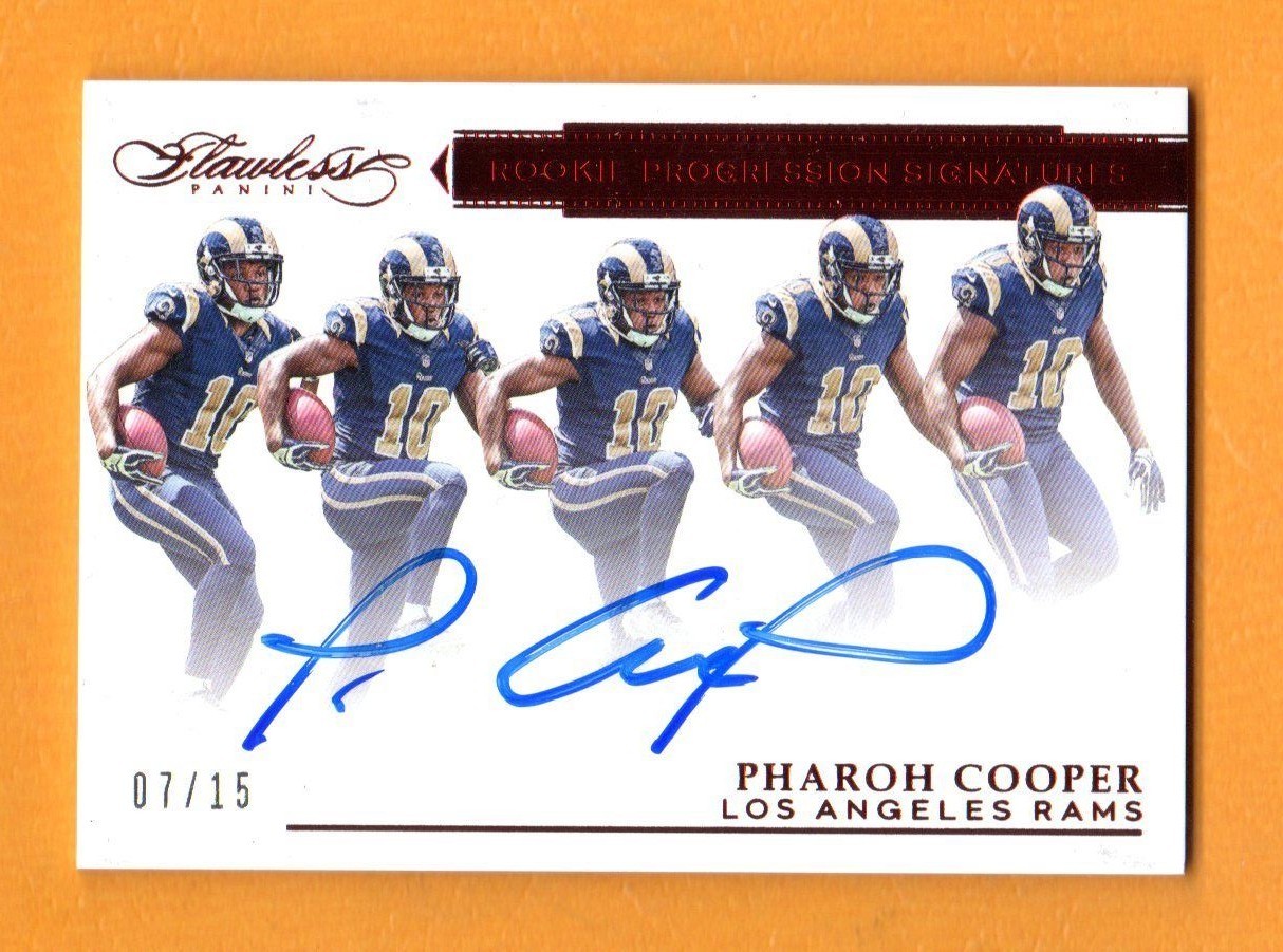 PHAROH COOPER 2016 FLAWLESS RED RUBY AUTOGRAPH CARD AUTO ROOKIE RC ...