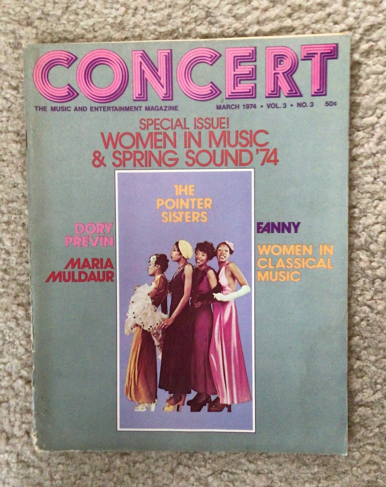 WOMEN IN MUSIC CONCERT MAGAZINE FANNY, MULDAUR, POINTER SISTERS, DORY ...