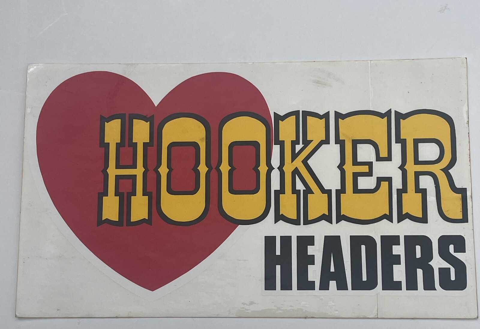 1960's 1970's HOOKER HEADERS HEART LOGO VINTAGE AUTOMOTIVE DECAL ...