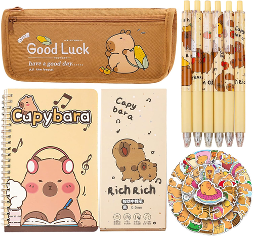 58PCS Capybara School Supplies Set Cute Stationery Kit Kawaii Back to ...