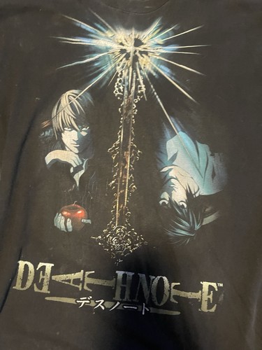 Vintage Death Note T-Shirt Shonen Jump Size M Y2K 2000s Fadeded Black ...