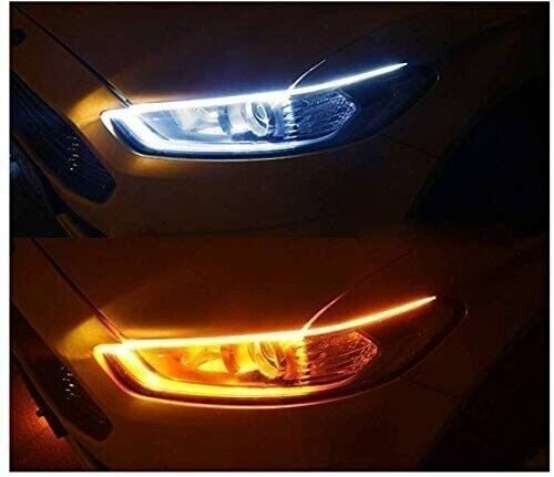 2X Universal Ultra-Fine 60cm DRL Daytime Running Light Led Soft White ...
