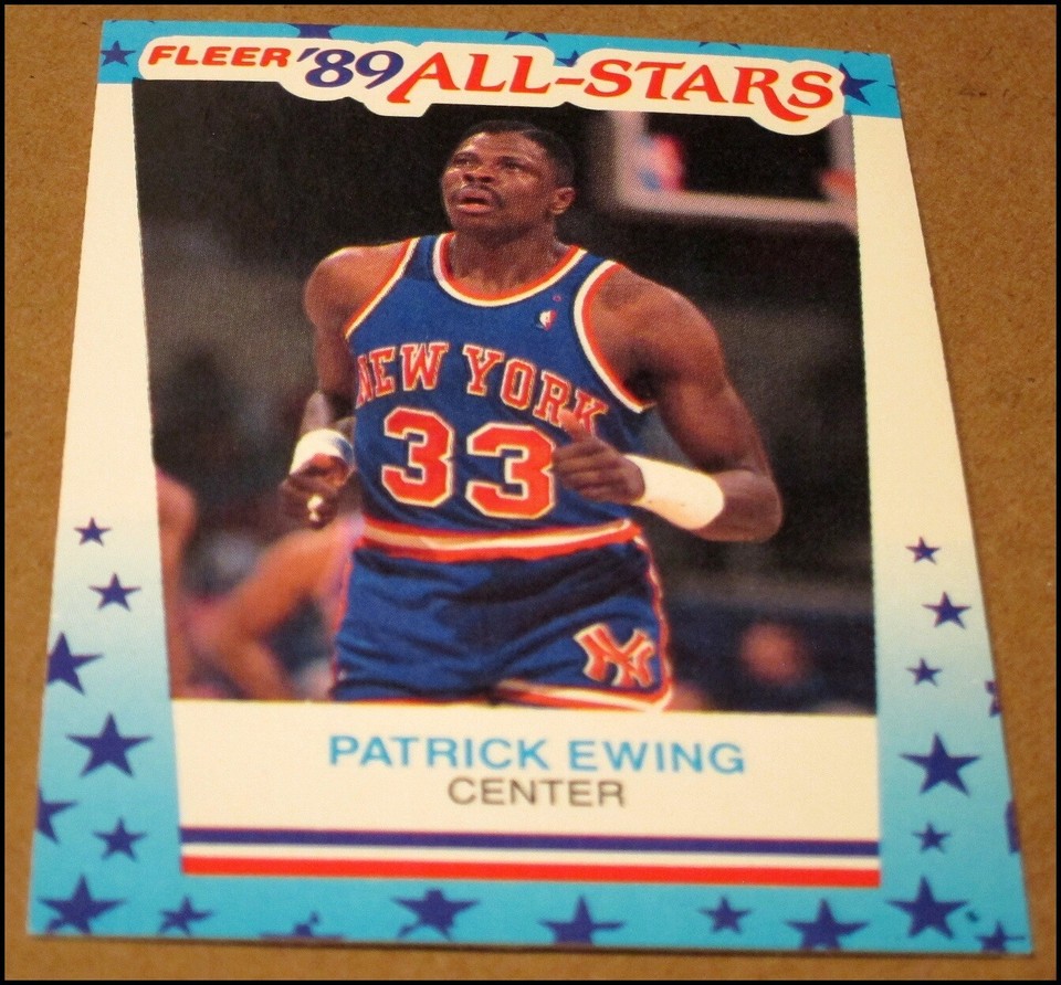 1989-90 Fleer All-Stars Patrick Ewing Basketball Sticker Card #7 New ...
