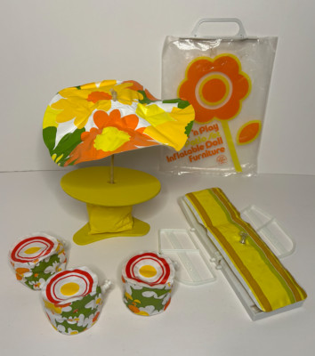 BARBIE Puff N Play Zee Toys Blow Up Patio Set -VTG - RARE - #2569 ...