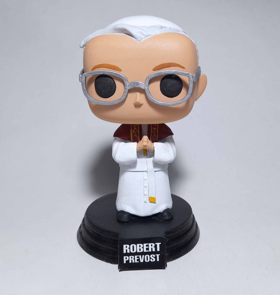 POPE LEO XIV ROBERT FRANCIS PREVOST FUNKO POP PERU ART TOY HAND MADE | eBay