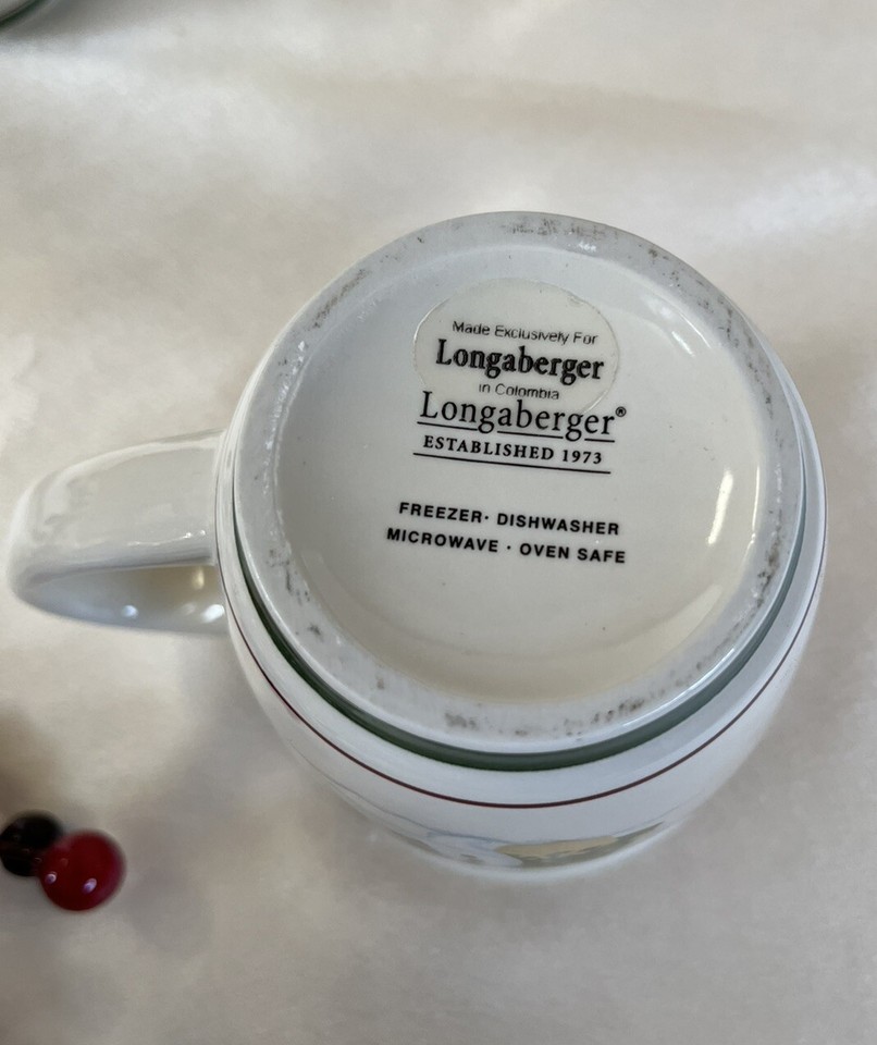 Longaberger Pottery Holiday Mug Bluster the Snowman 4.5”T 4”W Drinkware ...