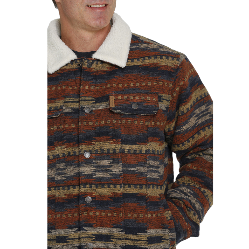 Cinch® Men's Multicolored Aztec Printed Trucker Jacket MWJ1511006 | eBay