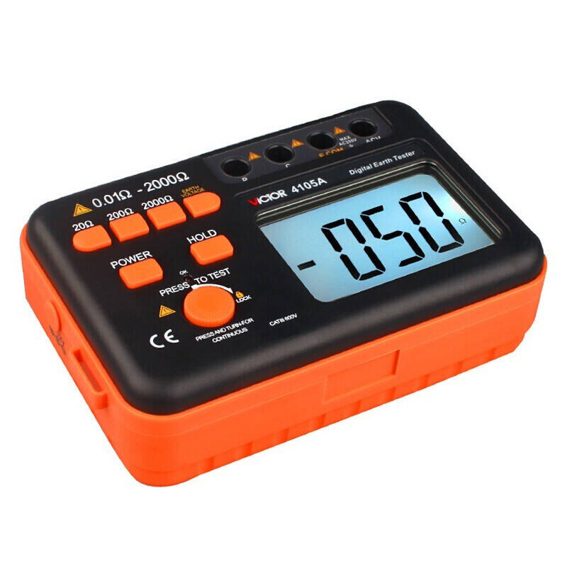 VICTOR 4105A New Type Digital Earth Ground Resistance Tester Manual ...